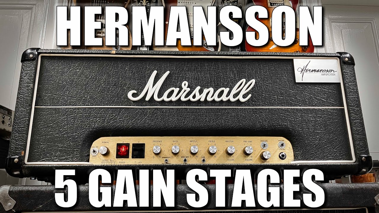 Marshall 2203 with Hermansson 5 gain stages circuit - YouTube