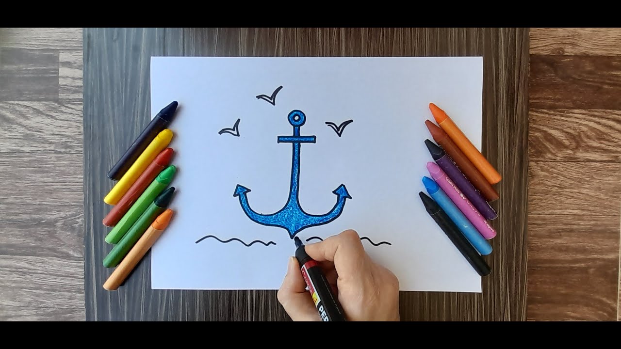 HOW TO DRAW AN ANCHOR | EASY DRAWING | STEP BY STEP DRAWING FOR KIDS ...