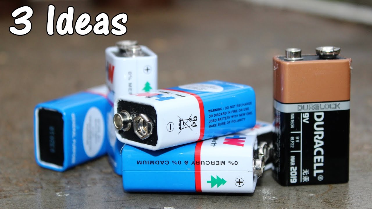 3 Ideas using 9V Battery - Compilation - YouTube