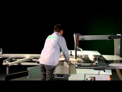 Working of Panel Saw with Scoring Blade from Altendorf - YouTube