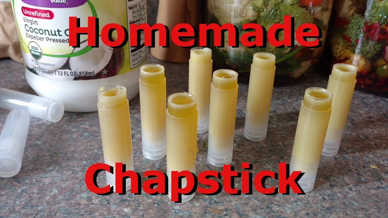 Homemade Peppermint Chapstick/Lip Balm - YouTube