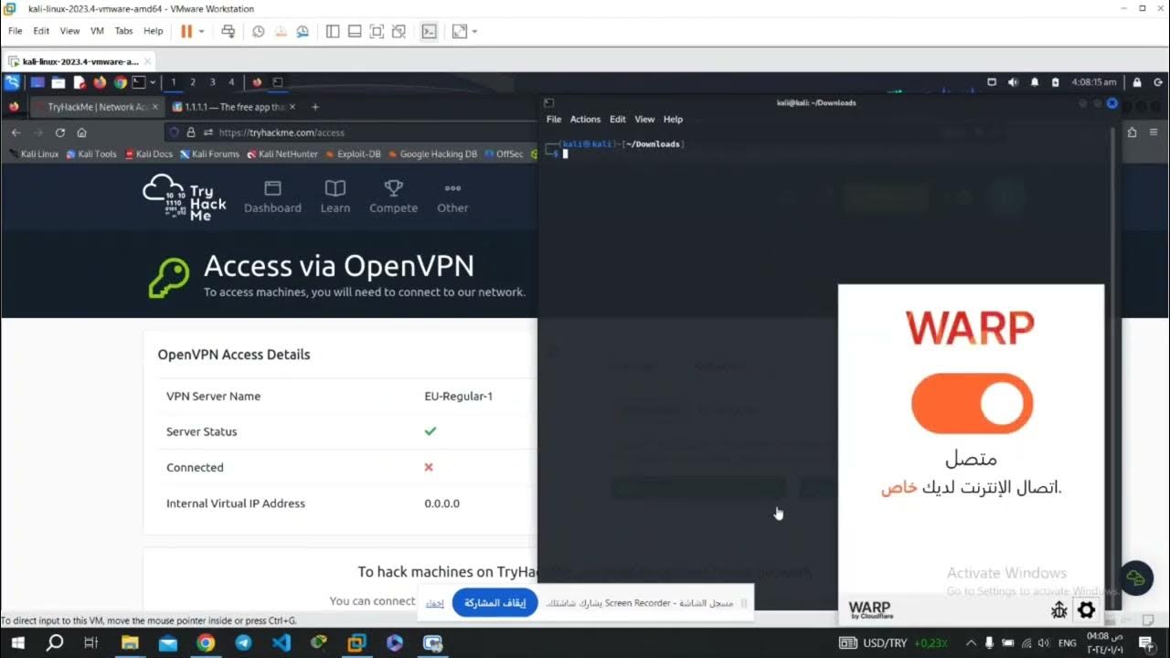 Connection Error open vpn in tryhackme | حل مشكلة الاتصال - YouTube