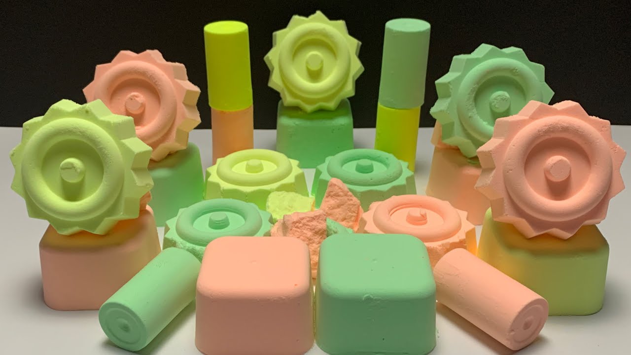 ASMR bright colors baking soda - YouTube