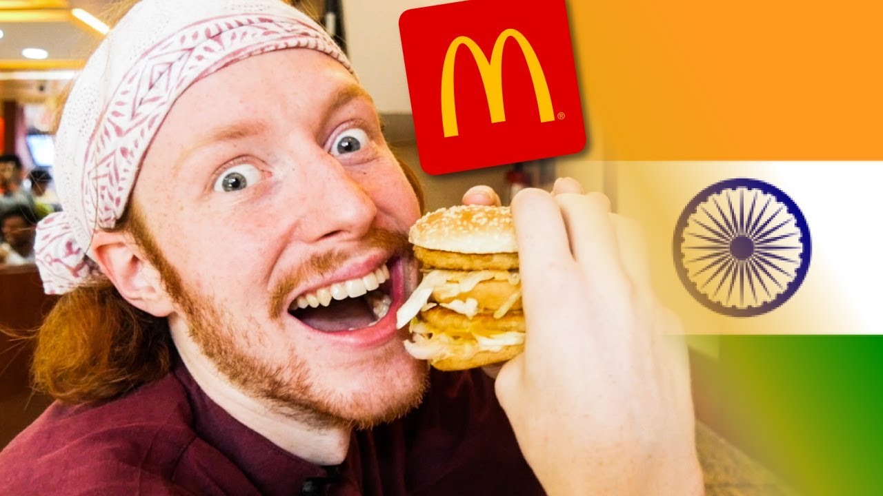 AMERICAN tries Indian McDonalds 🍔🇮🇳 McDonald's INDIA Review & Reaction ...
