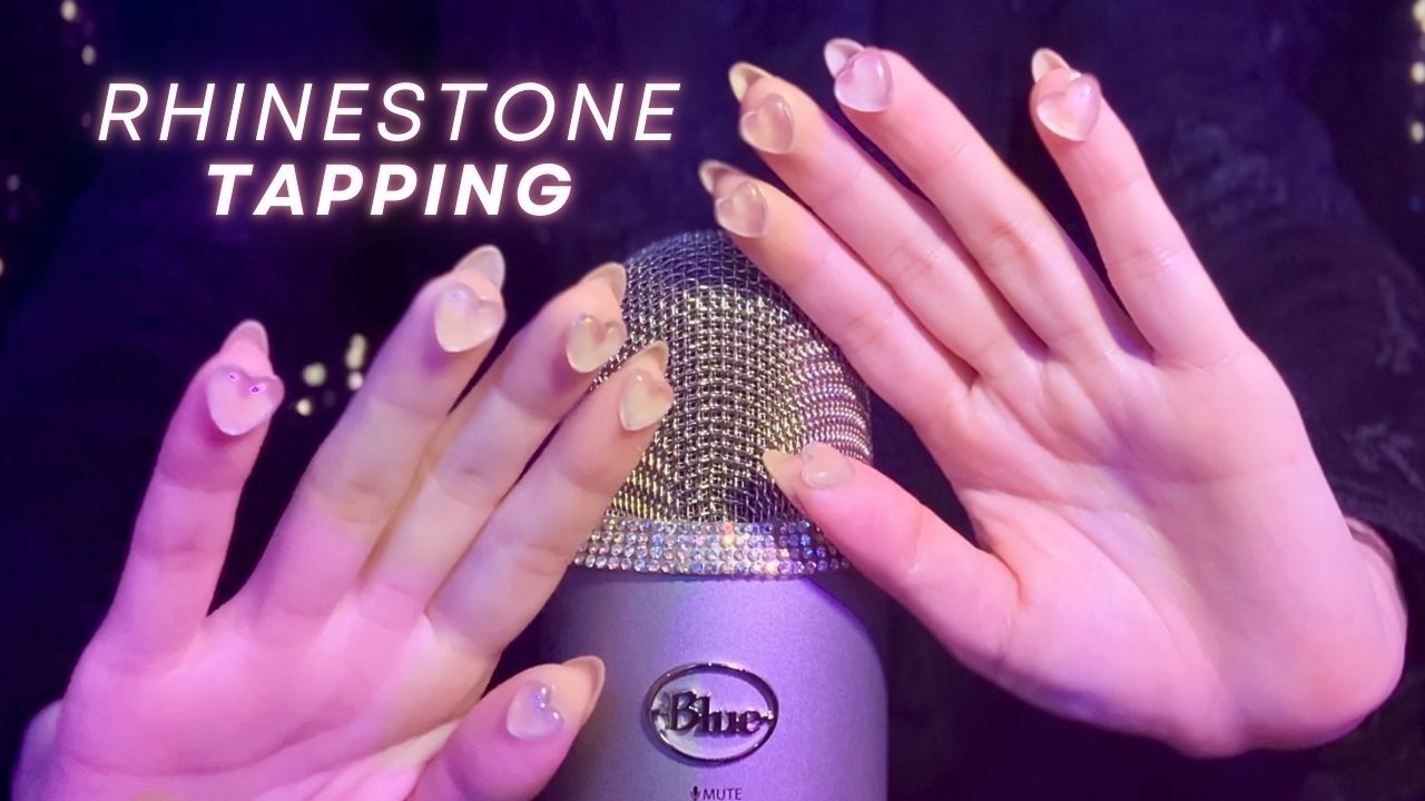 ASMR Relaxing Rhinestone Tapping Sounds 💎(No talking,No mouth sounds ...