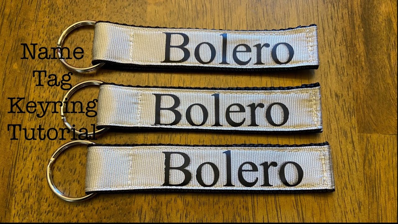 How to sew a name tag keyring - YouTube