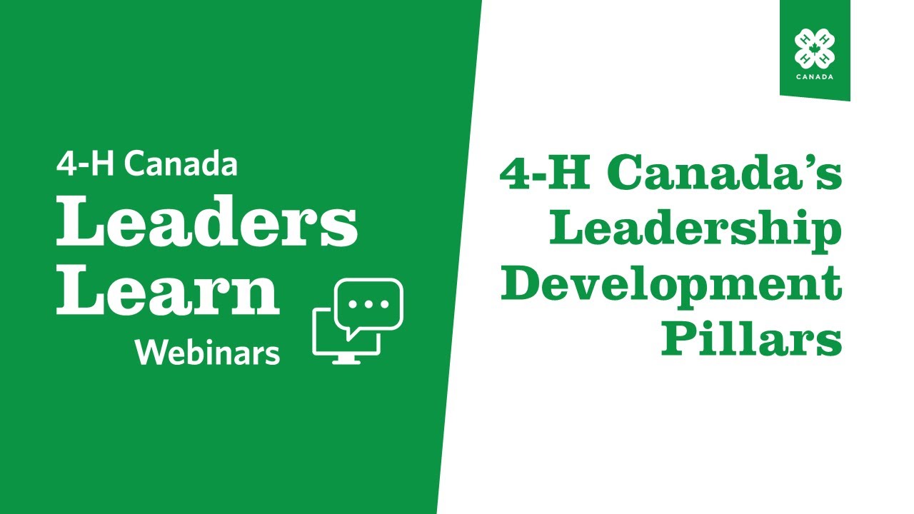4-H Canada’s Leadership Development Pillars | 4-H Leaders Learn - YouTube