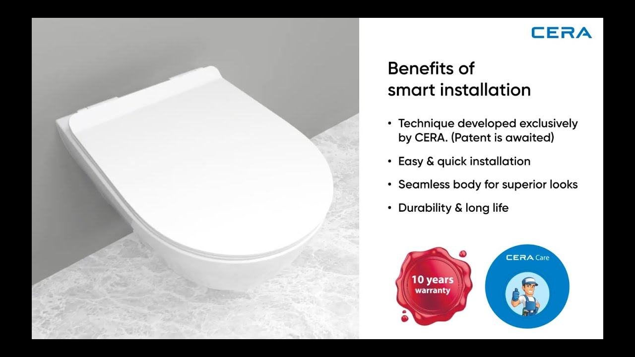 CERA Wall hung EWCs - Smart installation technique - YouTube