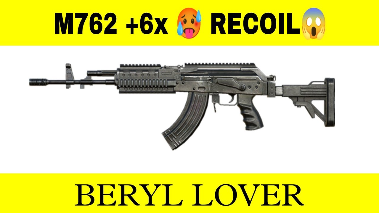 BERYL M762+6x 😱 omg 😳 hard Recoil BGMI ( tdm ) - YouTube