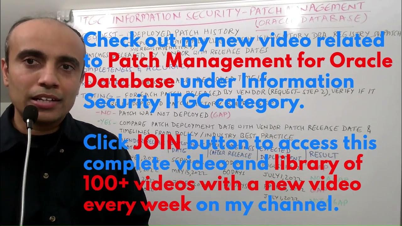 IT with Varun Vohra - ITGC - Information Security - Patch Management - Oracle Database (Promo ...