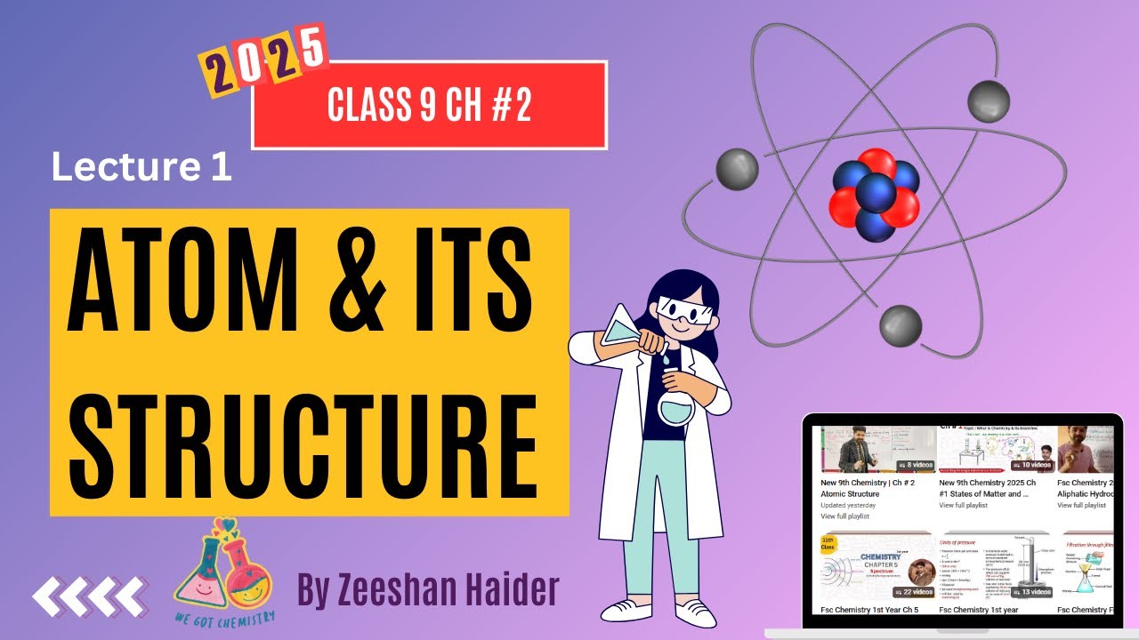 Atomic Structure | Structure of Atom | Ch # 2 Lec 1 | 9th Chemistry New ...