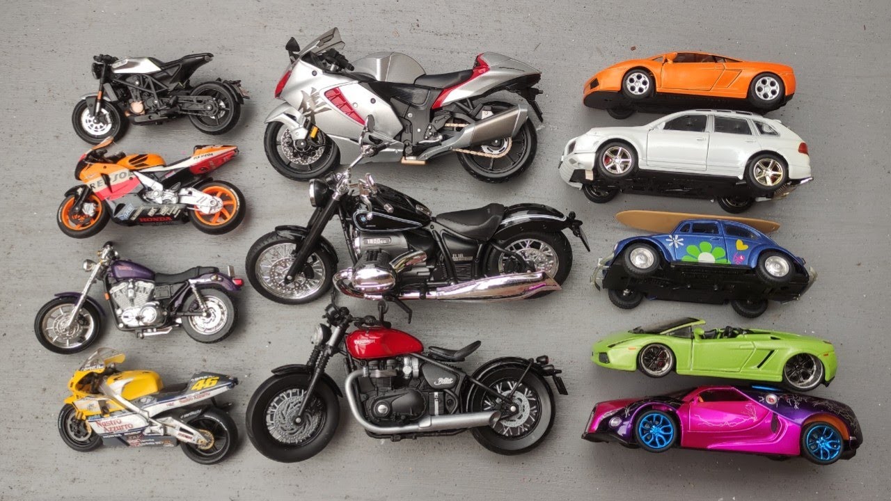 Diecast Metal Scale Model Motorcycles, Suzuki Hayabusa, BMW R18 ...