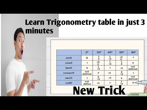 Learn Trigonometry table trick in just 5 minutes. || Easy way to learn ...