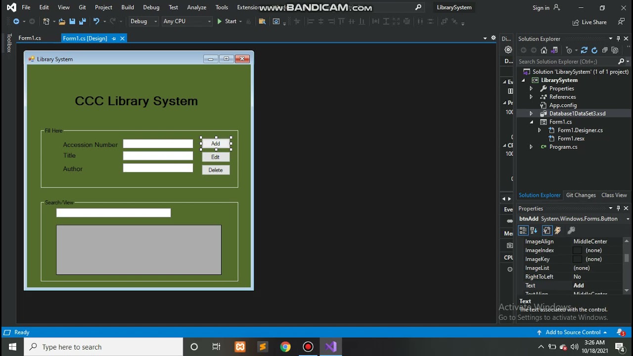 Simple Library System - Visual Studio 2019 - YouTube