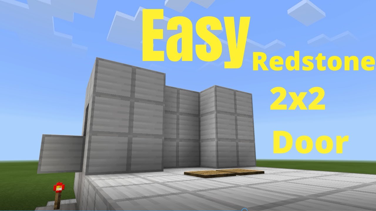 Easy 2x2 Redstone Piston Door for Minecraft PE (Bedrock) 1.16 ...