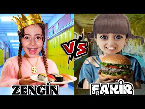 ZENGİN VS FAKİR CHALLENGE!! ESMA ve PELİNSU OKULDA ماما جابت بيبي - جنى مقداد | طيور الجنة
