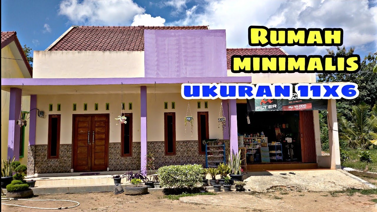 Desain Rumah Minimalis ukuran 11x6 beserta Denah - YouTube
