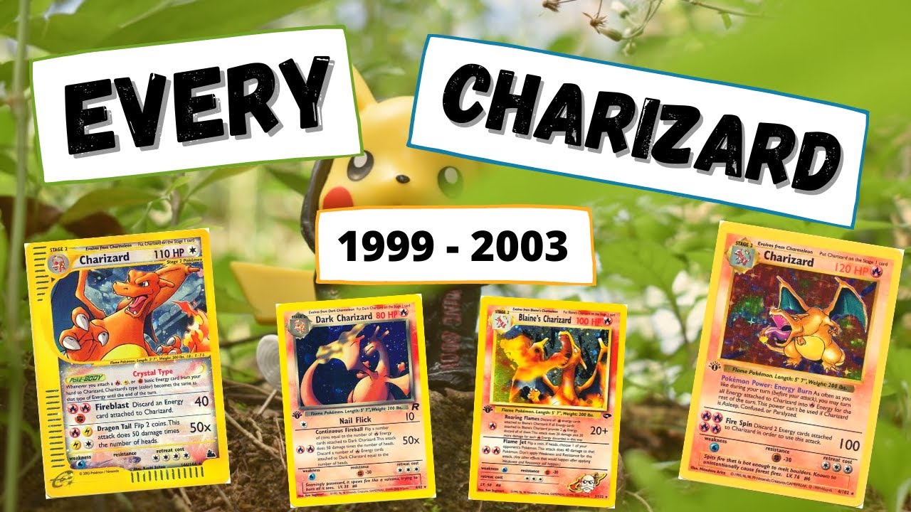 Every Charizard Pokemon Card From WOTC - 1999 To 2003 Including Prices ...