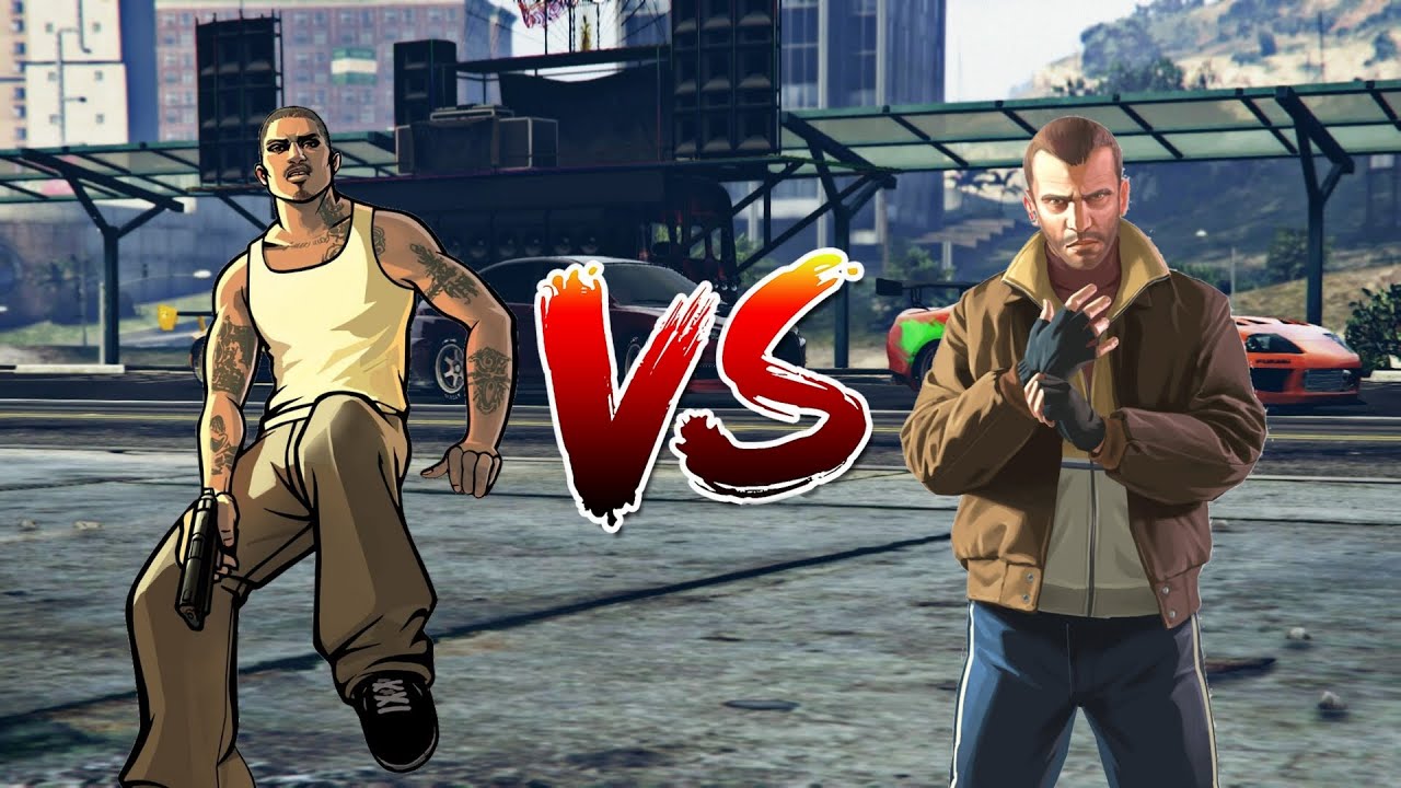 Cj vs niko bellic - sprite animation - YouTube