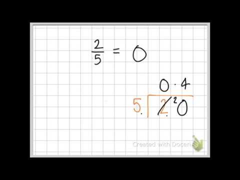 How to convert a fraction to a decimal using short division. - YouTube
