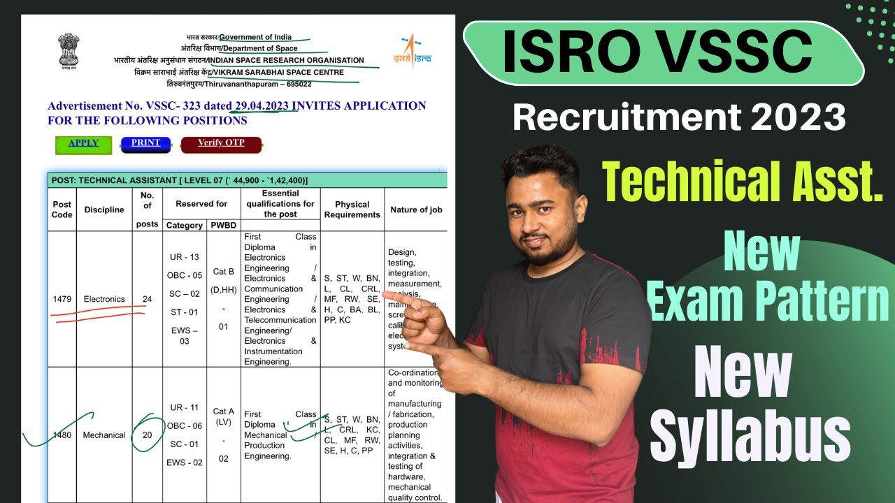 ISRO VSSC Recruitment 2023 Technical Assistant full selection process ...