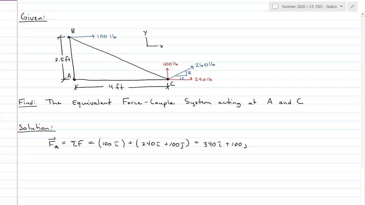 Force Couple Systems - YouTube