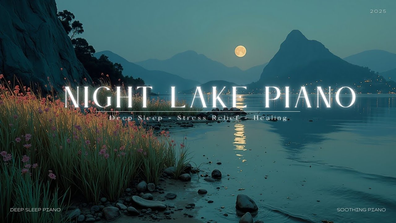 Night Lake Piano | Soft Piano Background for Sleep, Study & Focus Music ...
