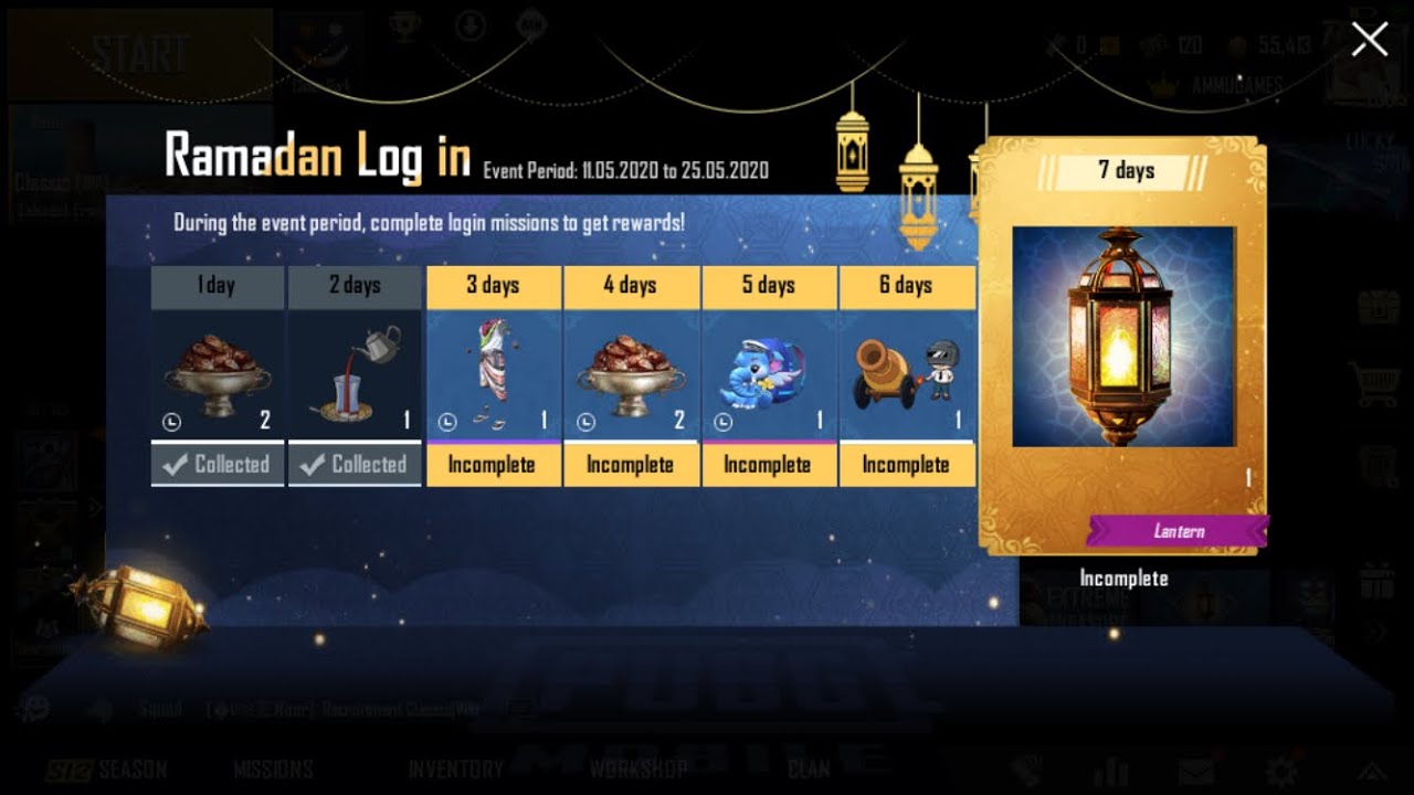 How to Ramadan Log in Pubg mobile - YouTube