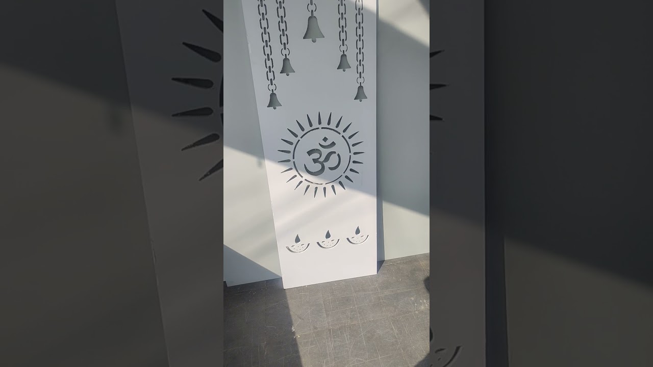 Pooja ohm panel design Cnc cutting| - YouTube