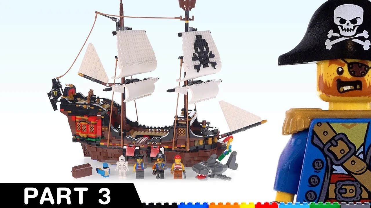🔄 LEGO Creator 2020 Pirate Ship review part 3 -- main build! 31109 re ...
