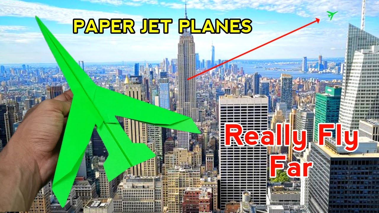 PAPER JET PLANES - How to make a paper jet planes - Really fly far ...