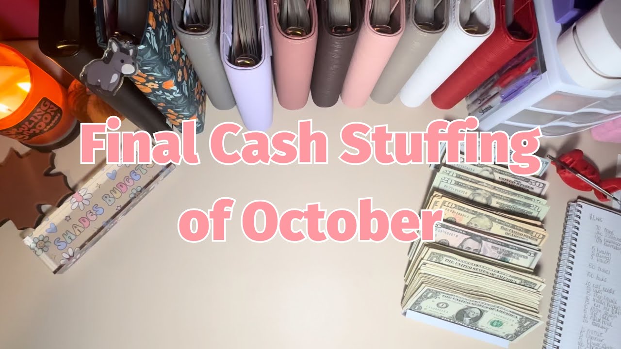 Final Cash Stuffing of October $1,185 & Game Day Savings Challenges ...