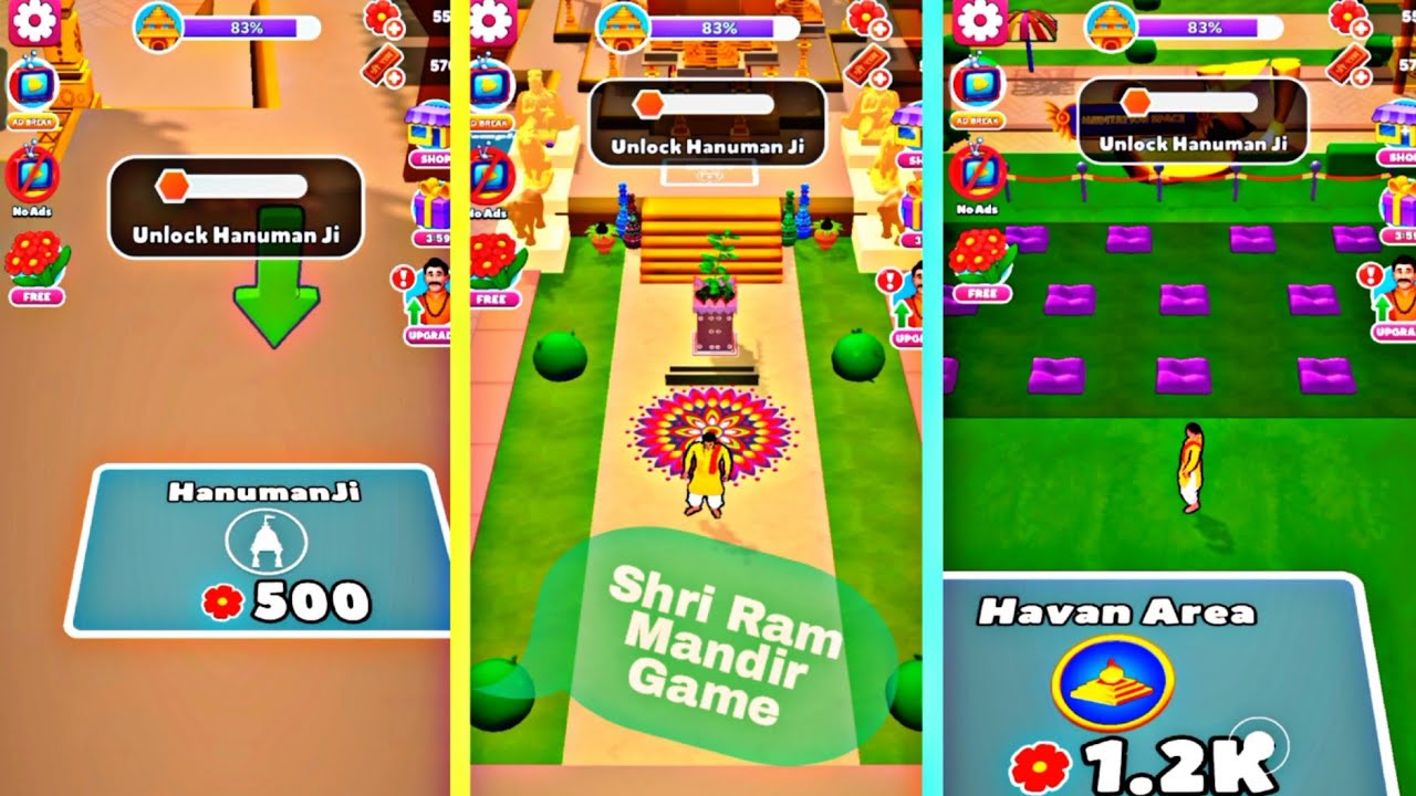 Shri Ram Mandir Game | Hanuman ji unlock | 16 April 2024 - YouTube