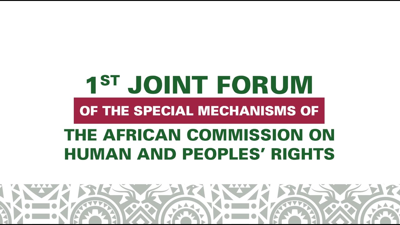 DAY 1 -1st Joint Forum of the Special Mechanisms of ACHPR - 25 April ...