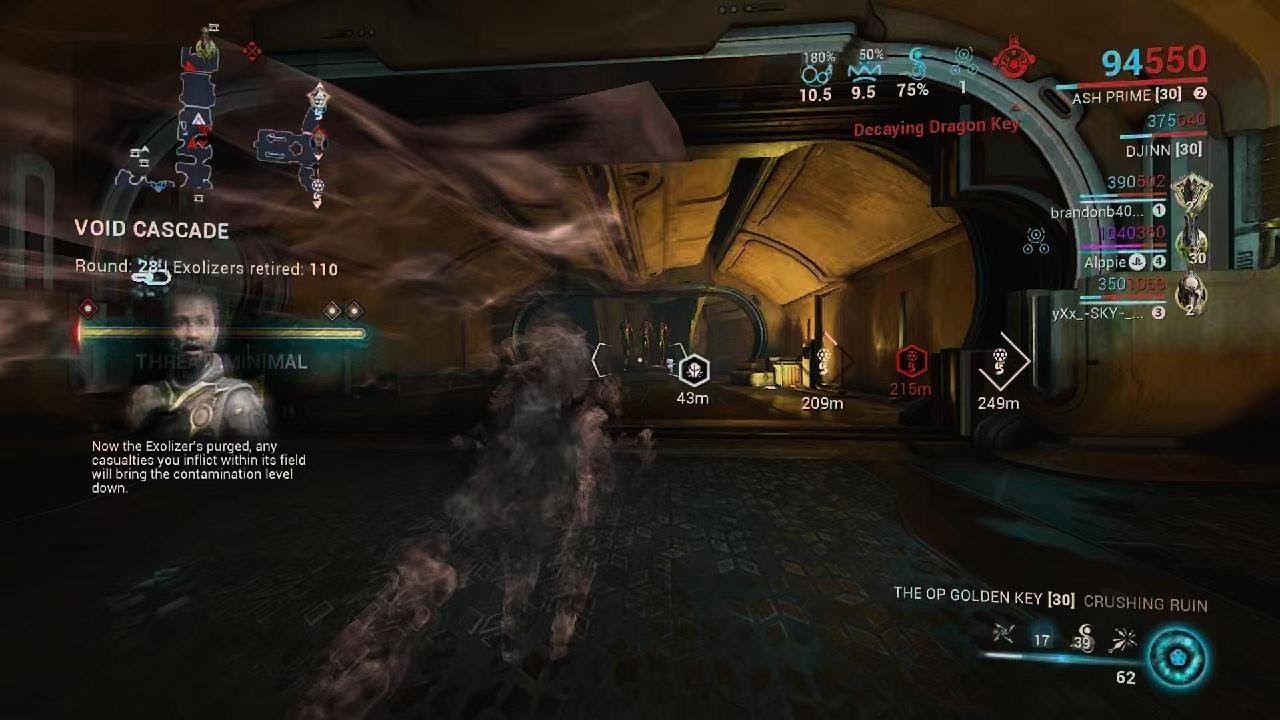 Warframe Level Cap Cascade 1hr 30mins Run Full Squad. - YouTube