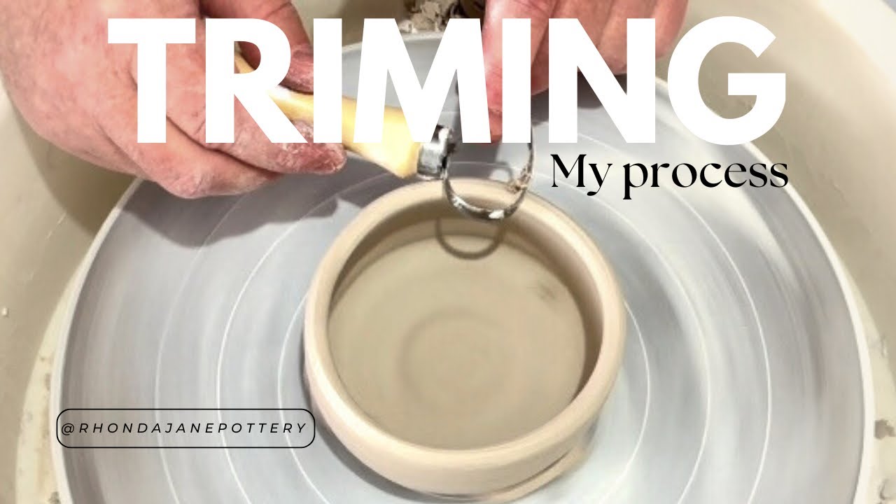 Trimming my first lot of pots- a beginner trimming - YouTube