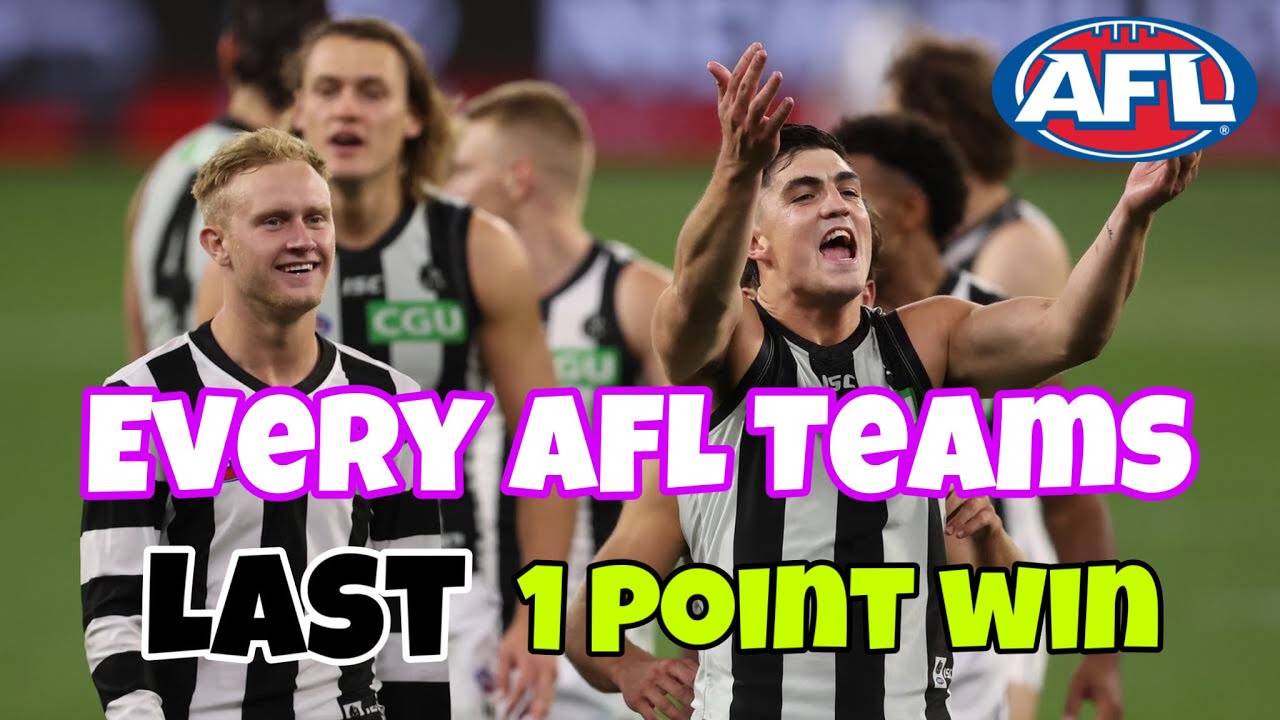 Every AFL Teams Last 1 Point Win! - YouTube