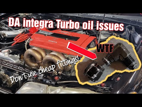 DA integra turbo oil leaks and hitting the streets! - YouTube