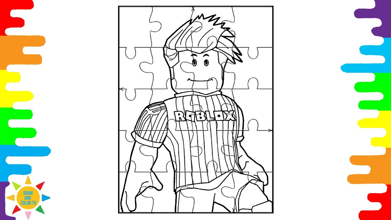 Roblox Footballer Coloring Pages | Roblox Puzzle Coloring Pages | Axol ...