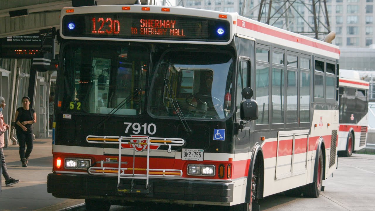 [RETIRED] (Ride video) TTC 7910 on route 123D Sherway - YouTube