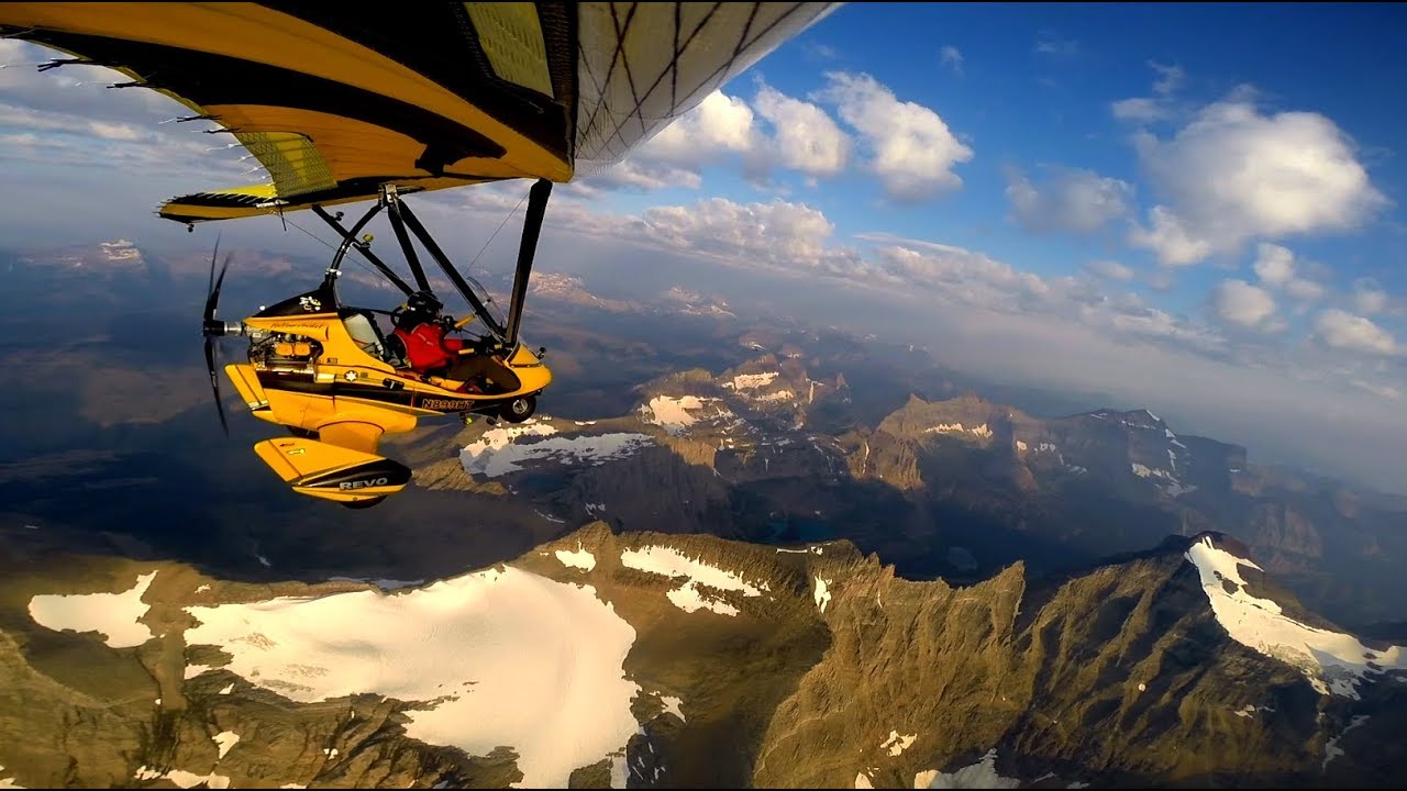 INSANE 12,000 feet Ultralight Flight over Glacier National Park Flight ...