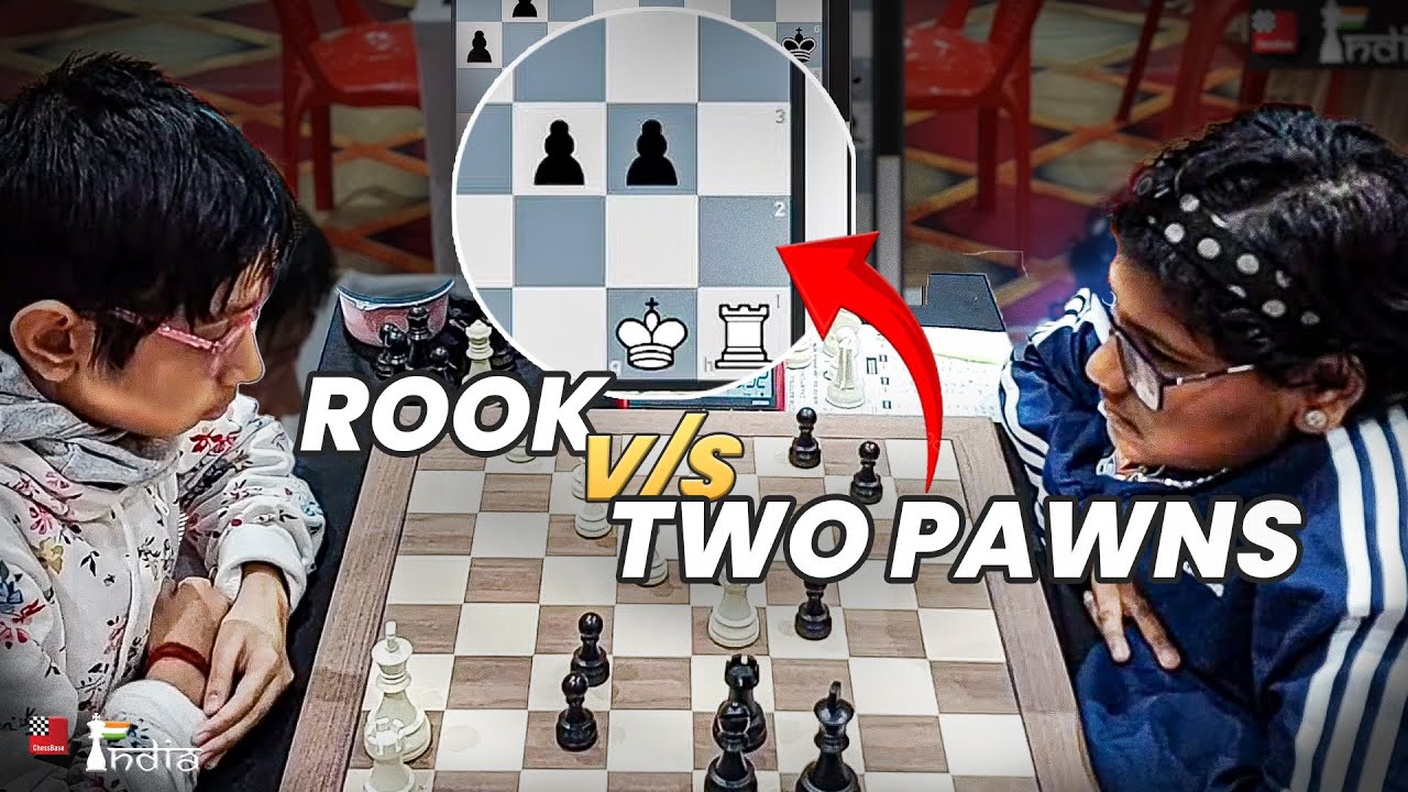 Connected pawns vs Double Rooks | Who Wins? Maitreyi vs Nivedita | 12th ...