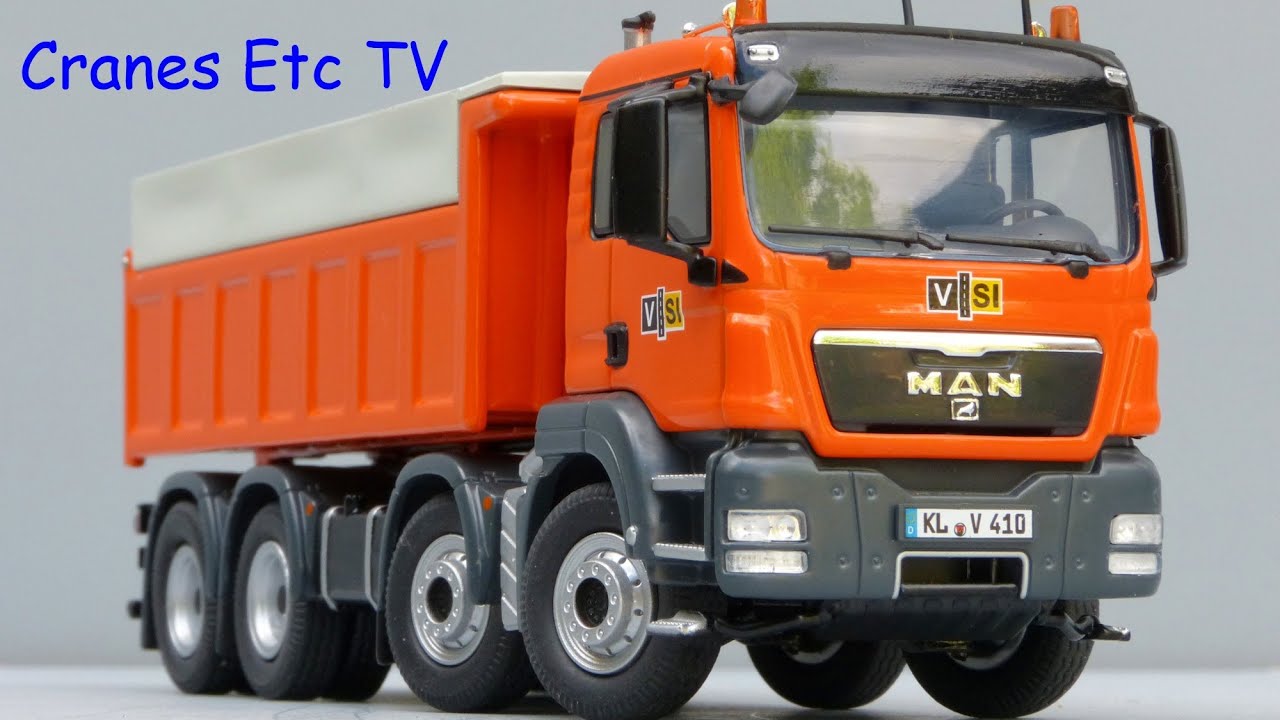 NZG MAN TGS Rear Tipper Truck 'VSI' by Cranes Etc TV - YouTube