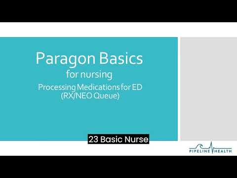 Paragon Basics for Nursing - Processing Meds for ED - YouTube