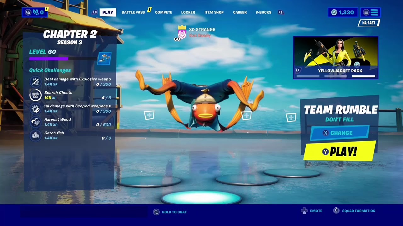 Fortnite Built In Emote Glitch on Fishstick - YouTube