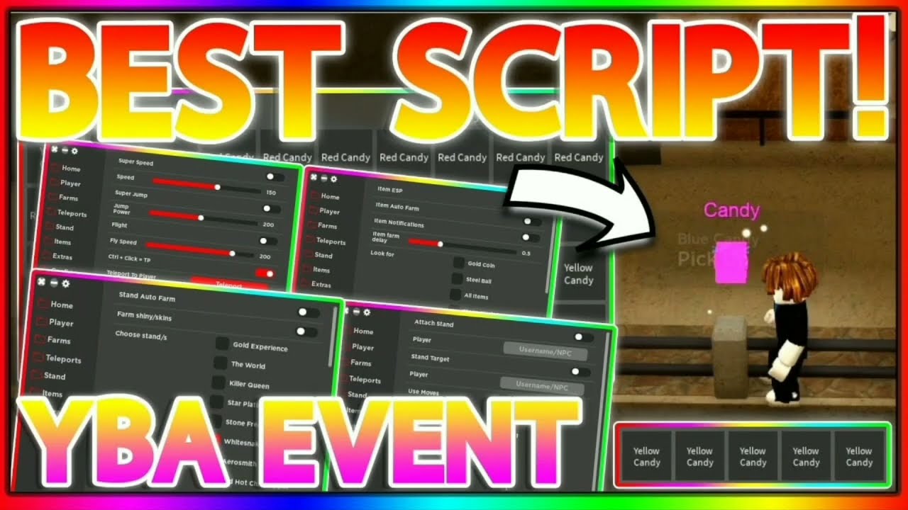OP YBA HACK SCRIPT🔥 NEW OP CANDY AUTOFARM HACK - AUTO SHINY STAND HACK ...