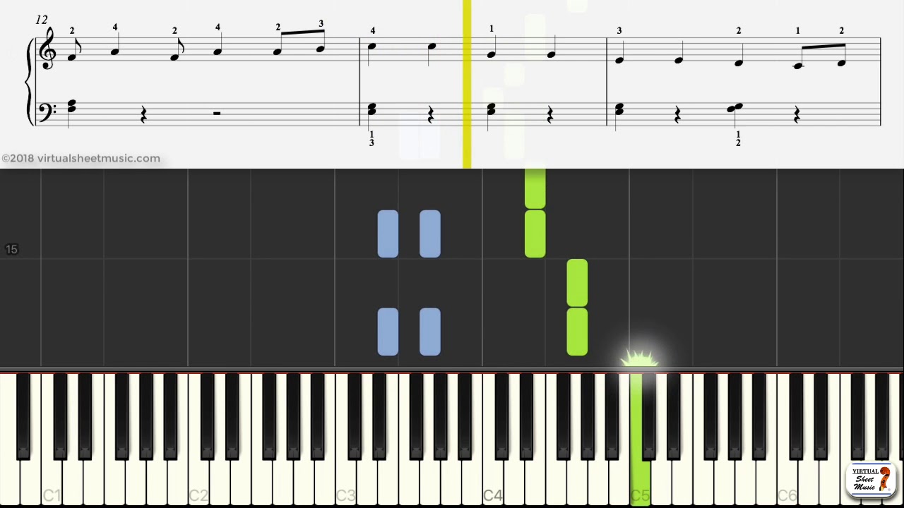 Turkey in the Straw - Popular Thanksgiving Music - Keyboard Practice ...