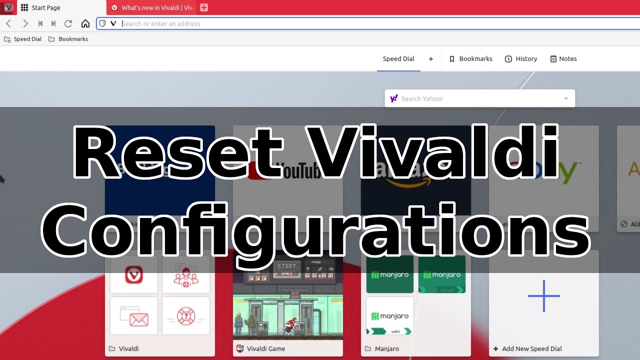 How to reset Vivaldi (and 99% of other applications) in Linux - YouTube