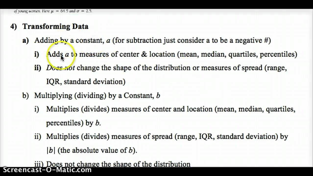 AP Stats 2.1: Describing Locations in a Distribution - YouTube