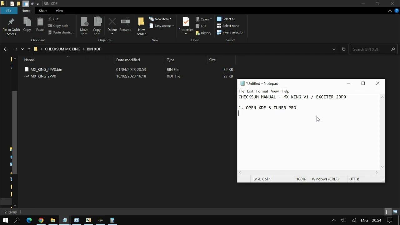 MANUAL CHECKSUM MX KING 2PV0 - EXCITER 2DP0 - YouTube
